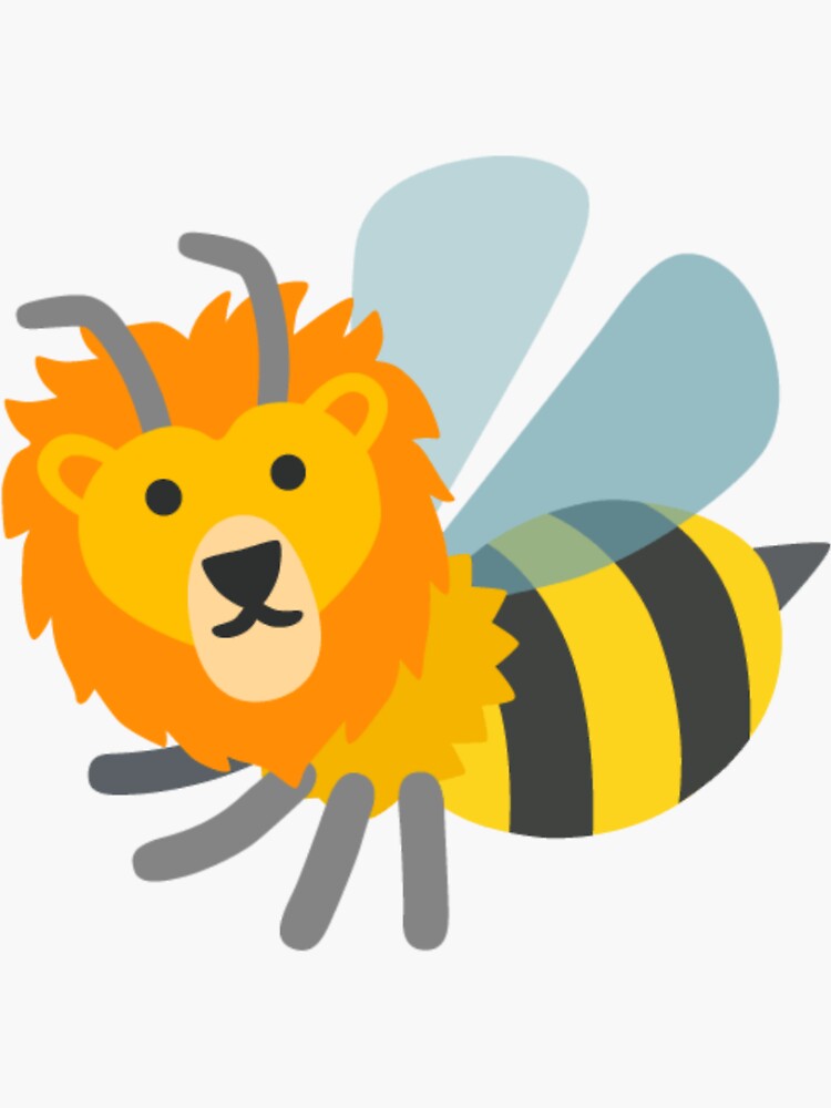 "Lion Bee" Sticker by Jkl80 | Redbubble