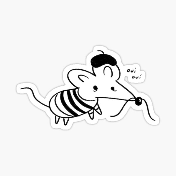 "Oui Oui" Sticker by MiceAndMilk | Redbubble