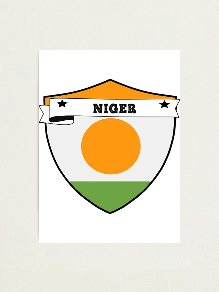 Lámina fotográfica «ESCUDO DEL PAÍS DE NÍGER, BANDERA DE NÍGER ...