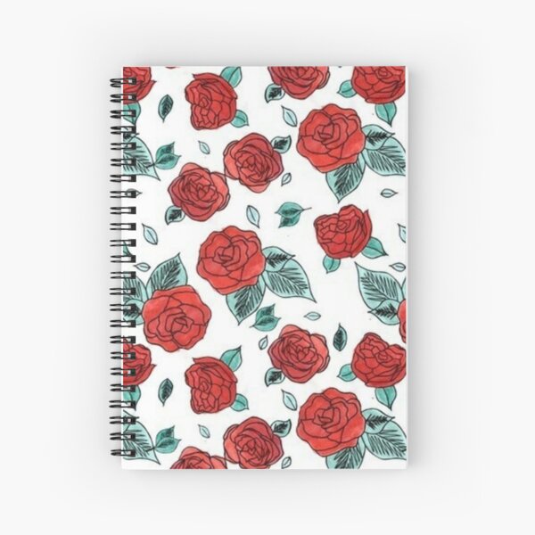 "Indie/Boho Red Rose/Floral Aesthetic" Spiral Notebook for Sale by ...