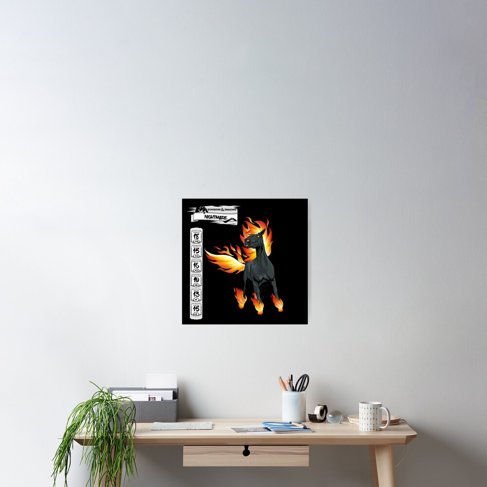 "DND Nightmare Stats" Poster for Sale by Black-Orc | Redbubble