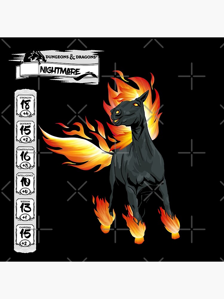 "DND Nightmare Stats" Poster for Sale by Black-Orc | Redbubble