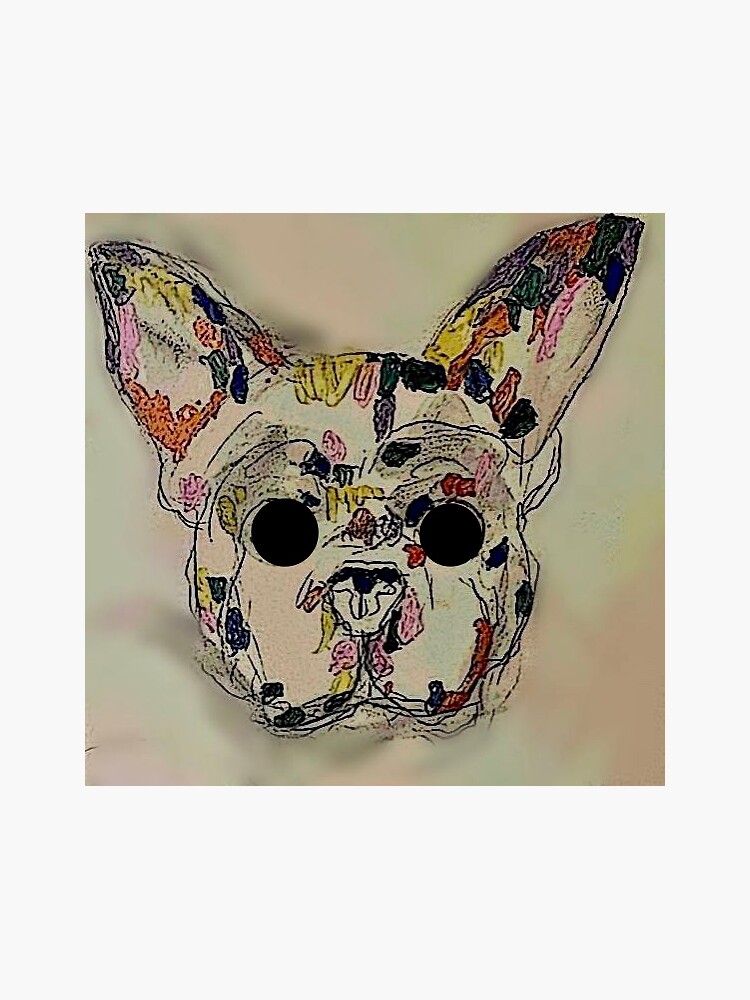 "Frenchie Black eyes " Sticker by drmikedelgado | Redbubble