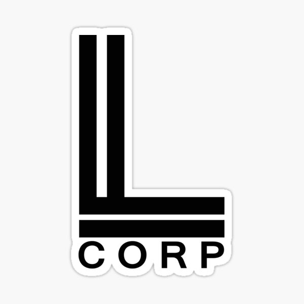 "L CORP" Sticker by admack | Redbubble