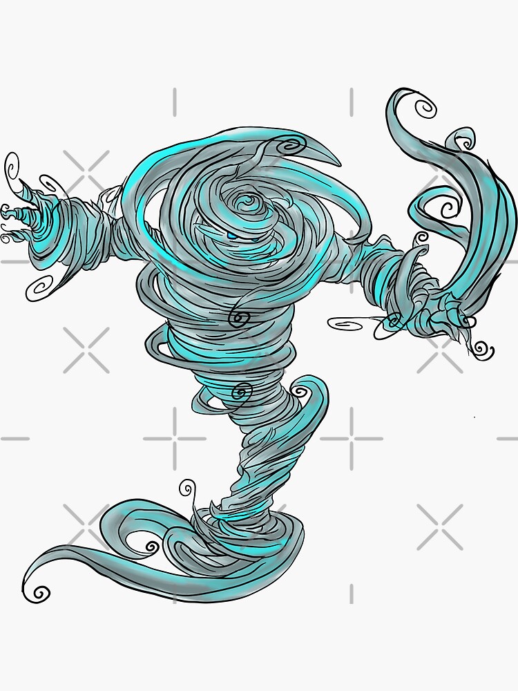 "DND Air Elemental" Sticker for Sale by Black-Orc | Redbubble
