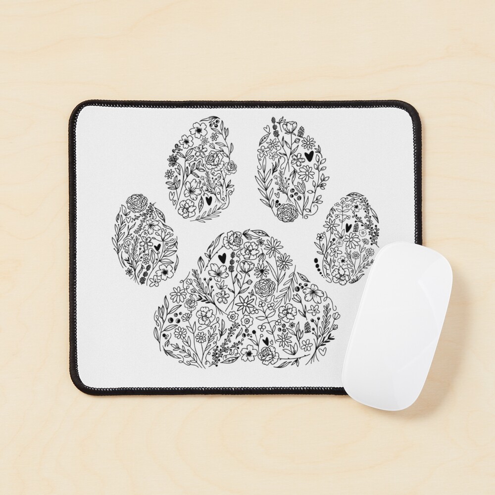 "Floral Paw" Sticker for Sale by simplyssketches | Redbubble