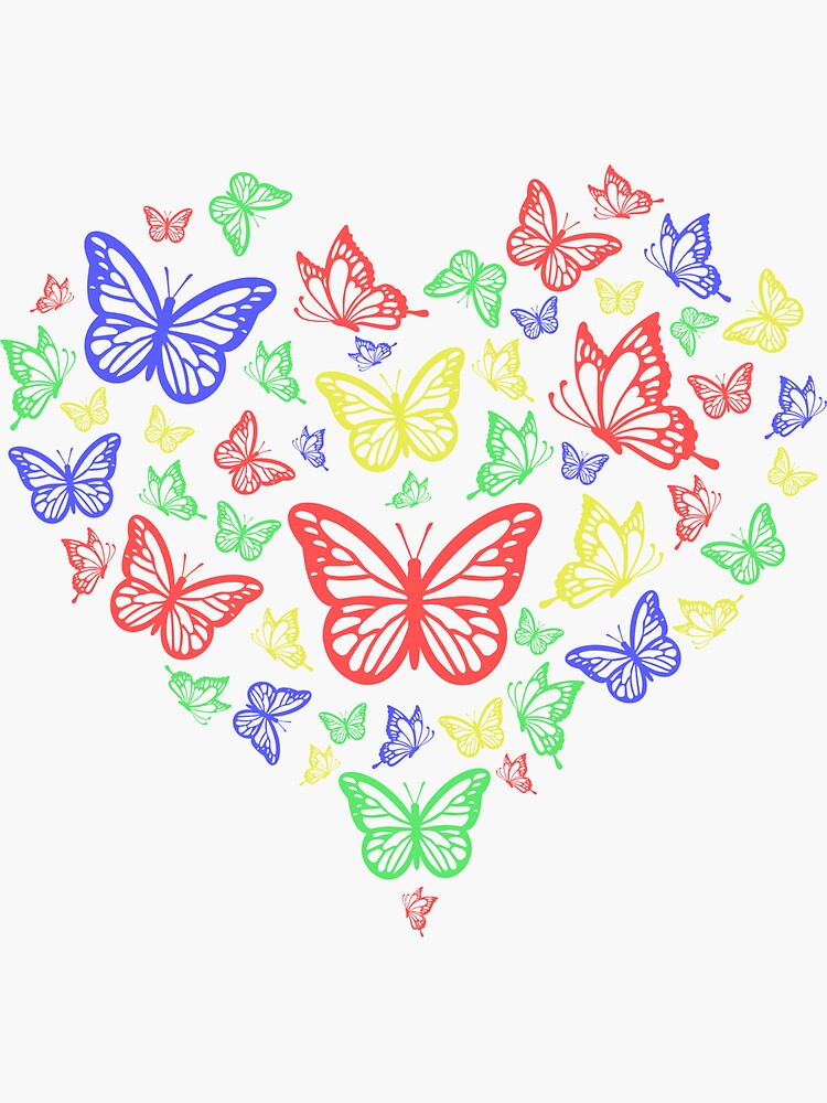 "Butterfly Heart" Sticker for Sale by Anderson456 | Redbubble
