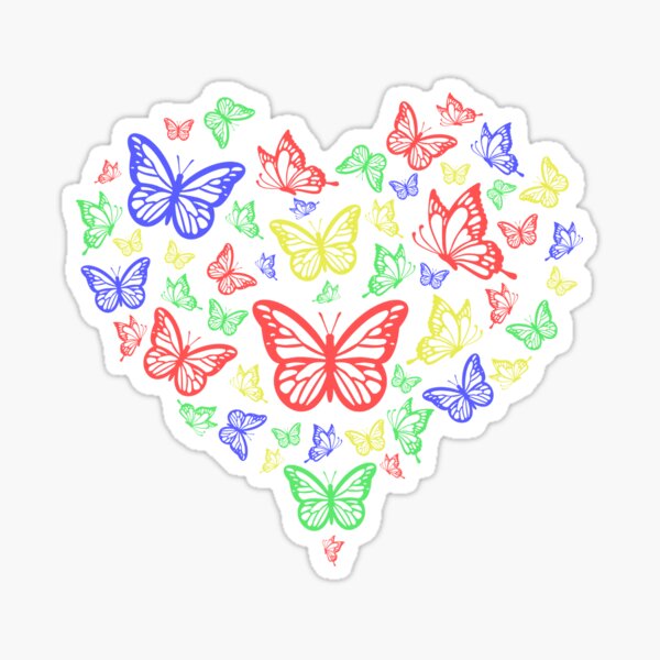 "Butterfly Heart" Sticker for Sale by Anderson456 | Redbubble