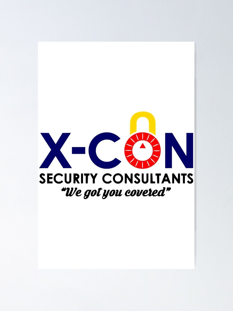 "X-Con Security Logo " Poster for Sale by kWYT4yZ | Redbubble
