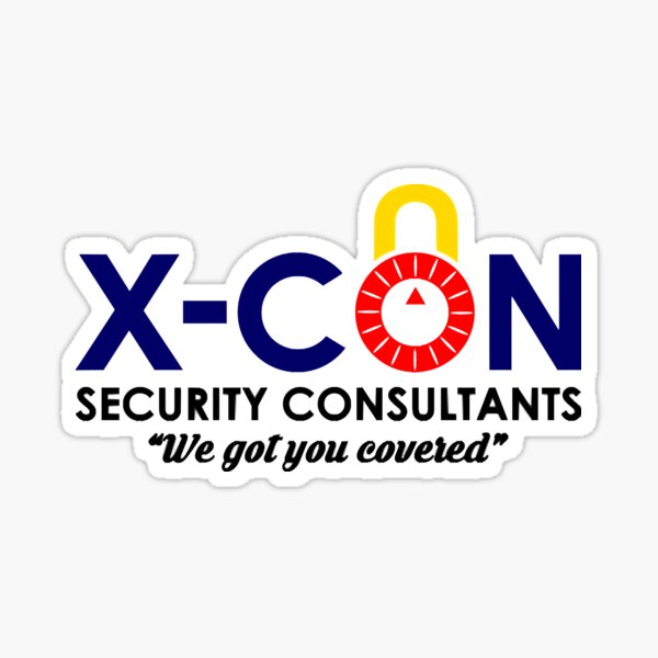 "X-Con Security Logo " Sticker by kWYT4yZ | Redbubble