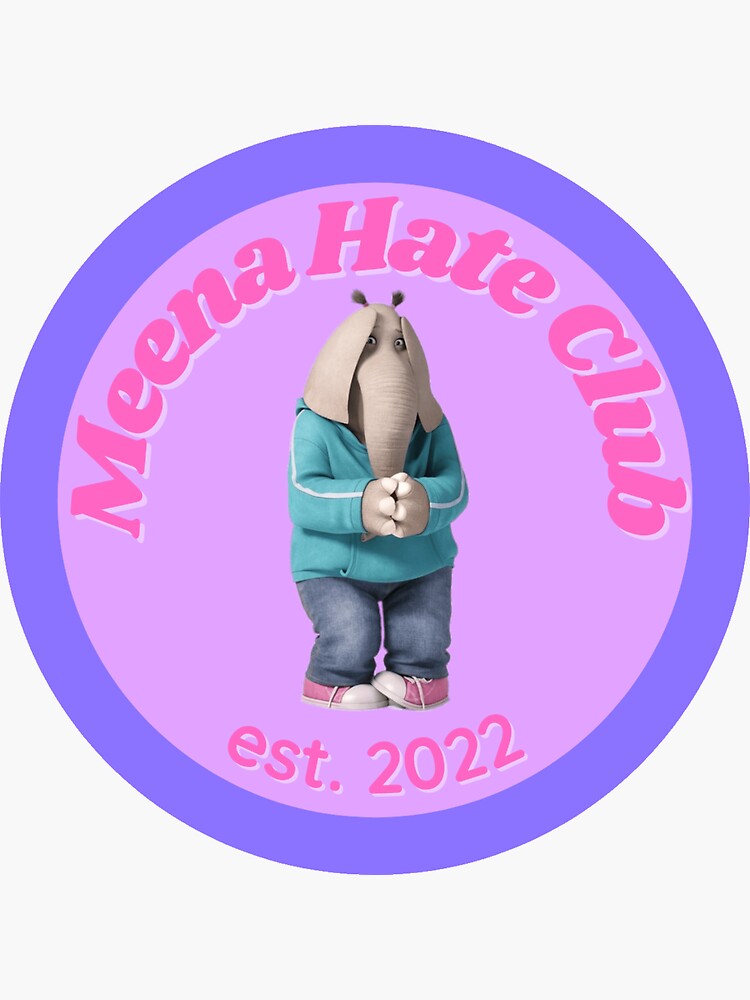 ""Meena Hate Club" " Sticker by alicechayes | Redbubble