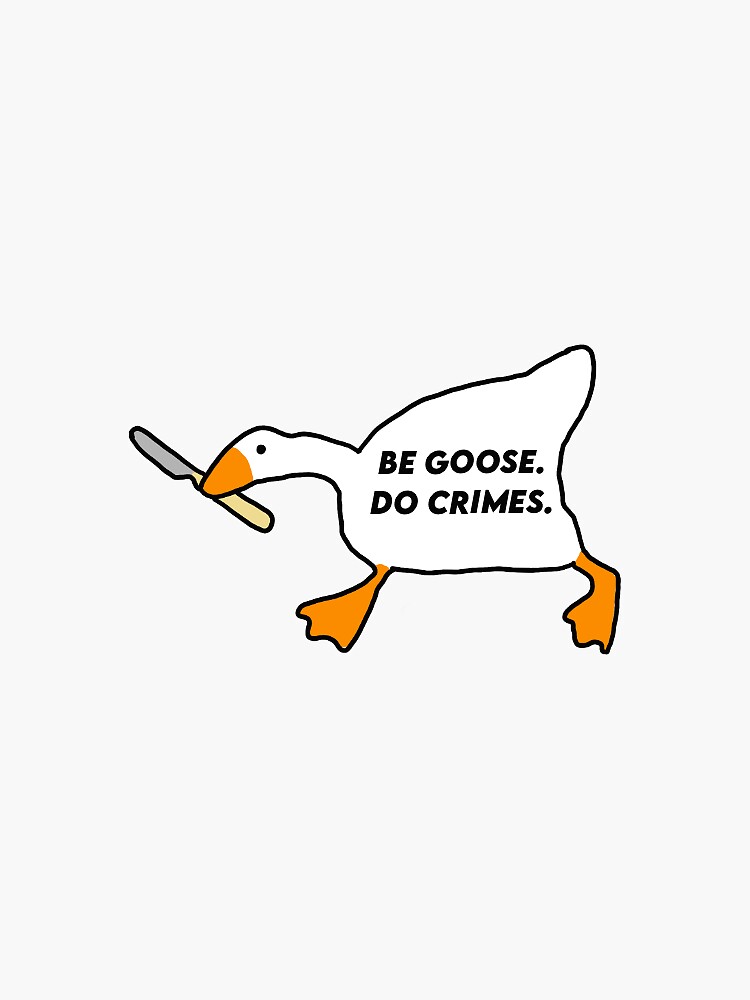 "Goose Mercenary " Sticker by darlingbritt | Redbubble