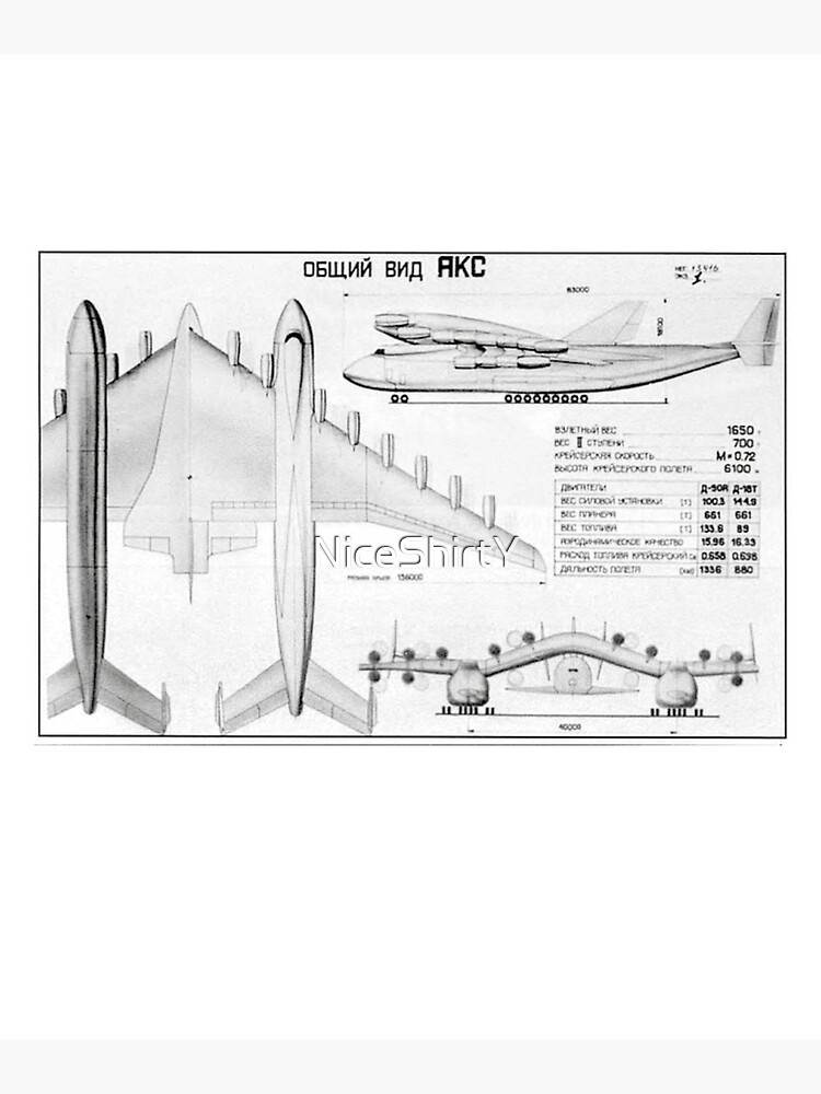 "Antonov An-225 Mriya Dual AKS" Poster for Sale by NiceShirtY | Redbubble