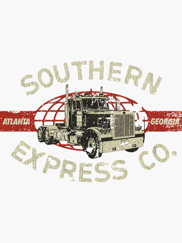 "Southern Express Co. Vintage Trucking" Sticker by AndernaViate | Redbubble