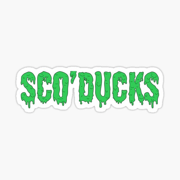 "Sco Ducks Drippy Green Sticker" Sticker by deleoashl3 | Redbubble