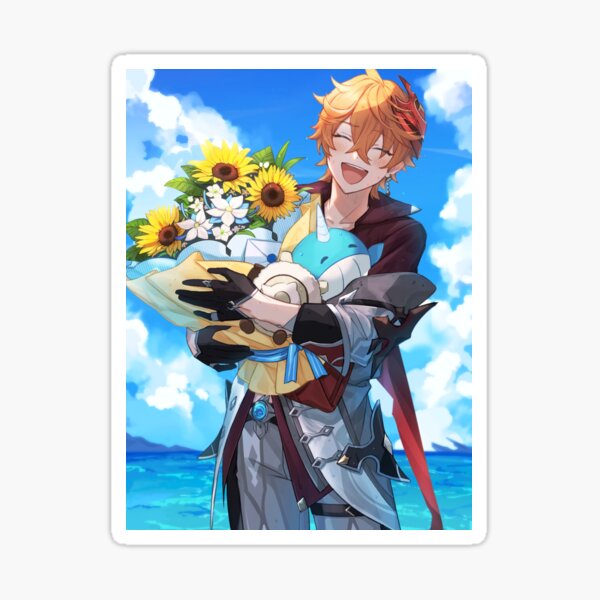 "Tartaglia Genshin Impact" Sticker by Jeonghyeokri | Redbubble