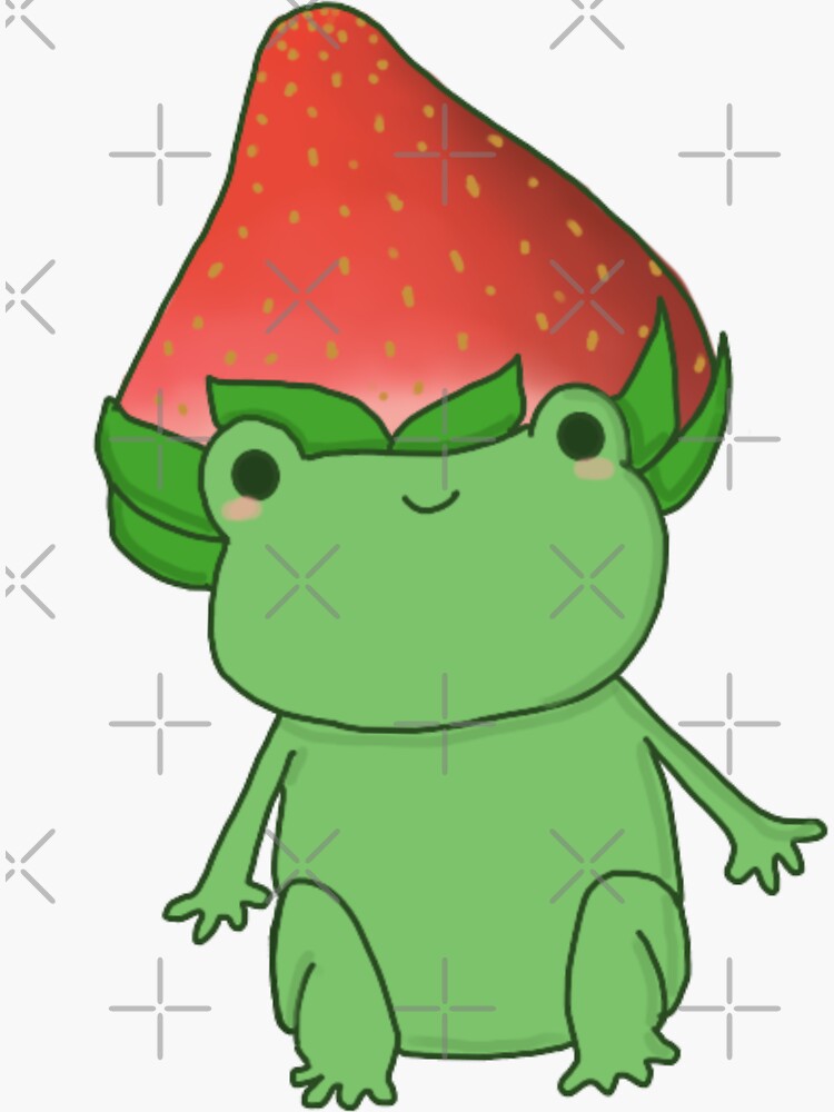 "strawberry frog" Sticker for Sale by ollynbobby | Redbubble
