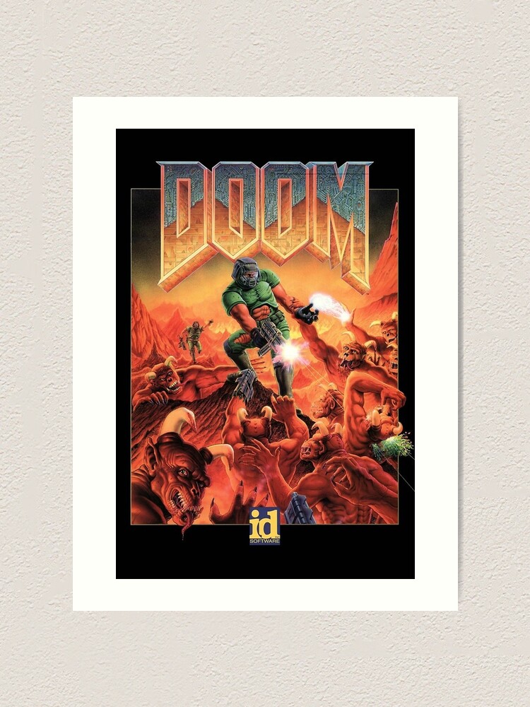 "Doom black cartoon Poster " Art Print for Sale by fairuzmaul | Redbubble