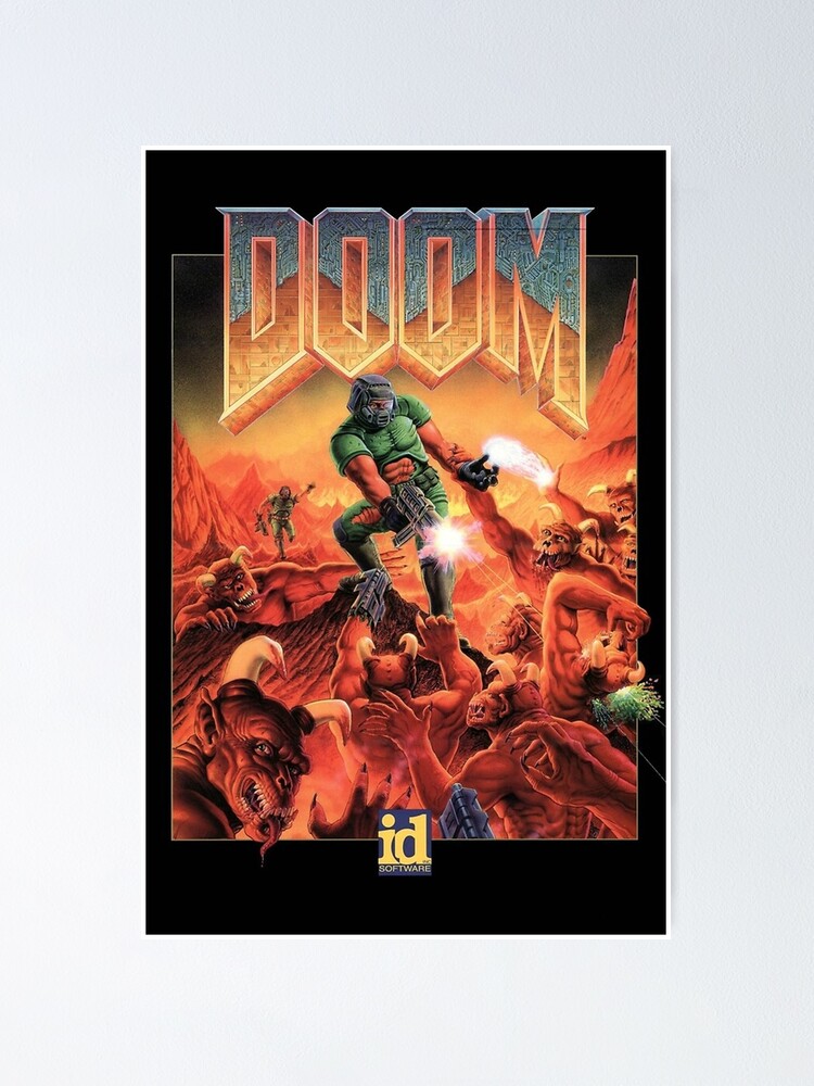 "Doom black cartoon Poster " Poster for Sale by fairuzmaul | Redbubble