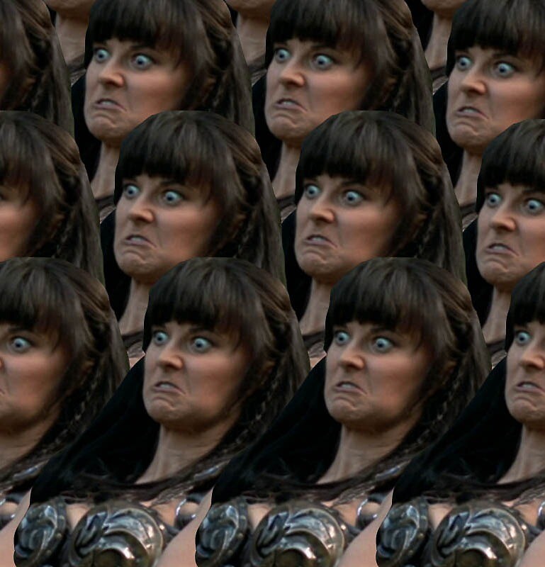 "Angry Xena Pattern" by Tomatillo | Redbubble
