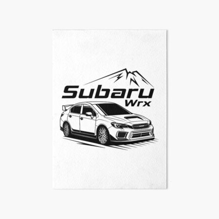 "Subaru wrx line art ( black print ) " Art Board Print for Sale by ...