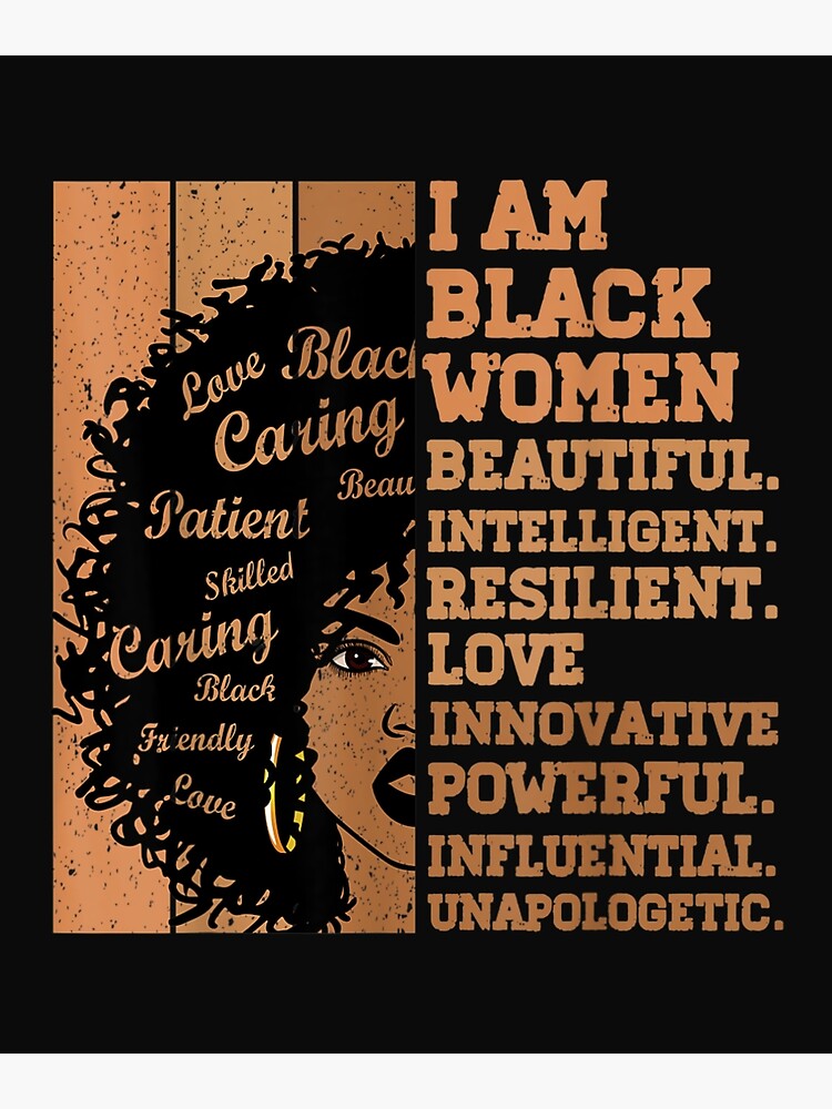 "I Am Black Women Black History Month African American " Poster for ...