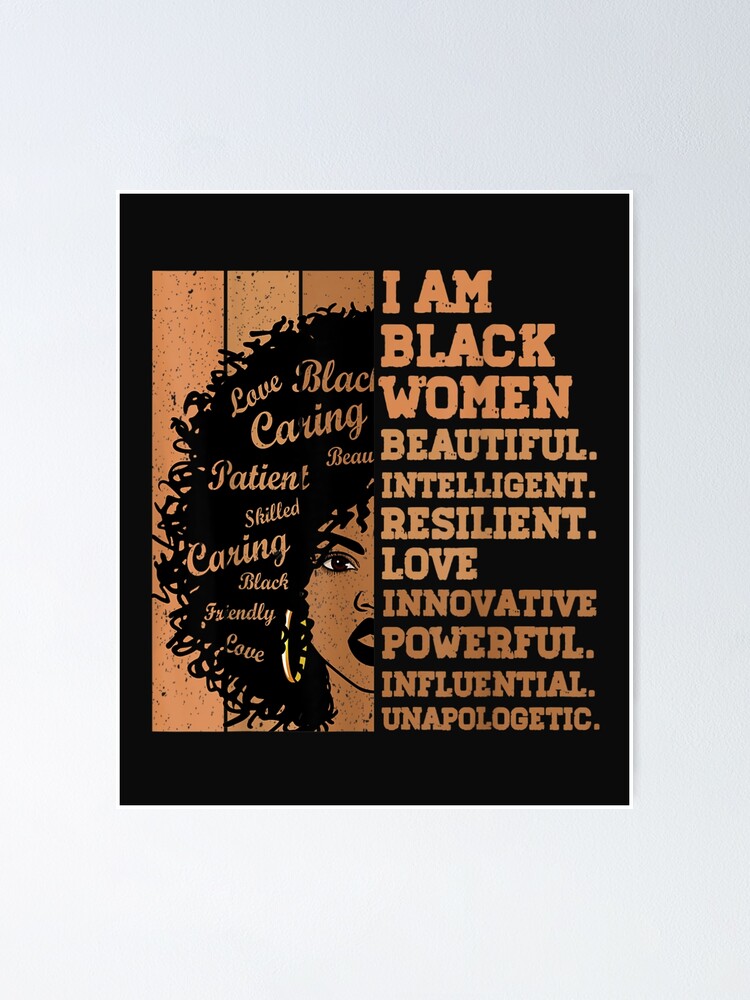 "I Am Black Women Black History Month African American " Poster for ...