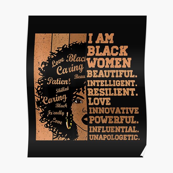 "I Am Black Women Black History Month African American " Poster for ...