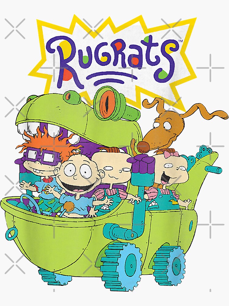 "Nickelodeon Rugrats Reptar Car" Sticker by RobinRutberg | Redbubble