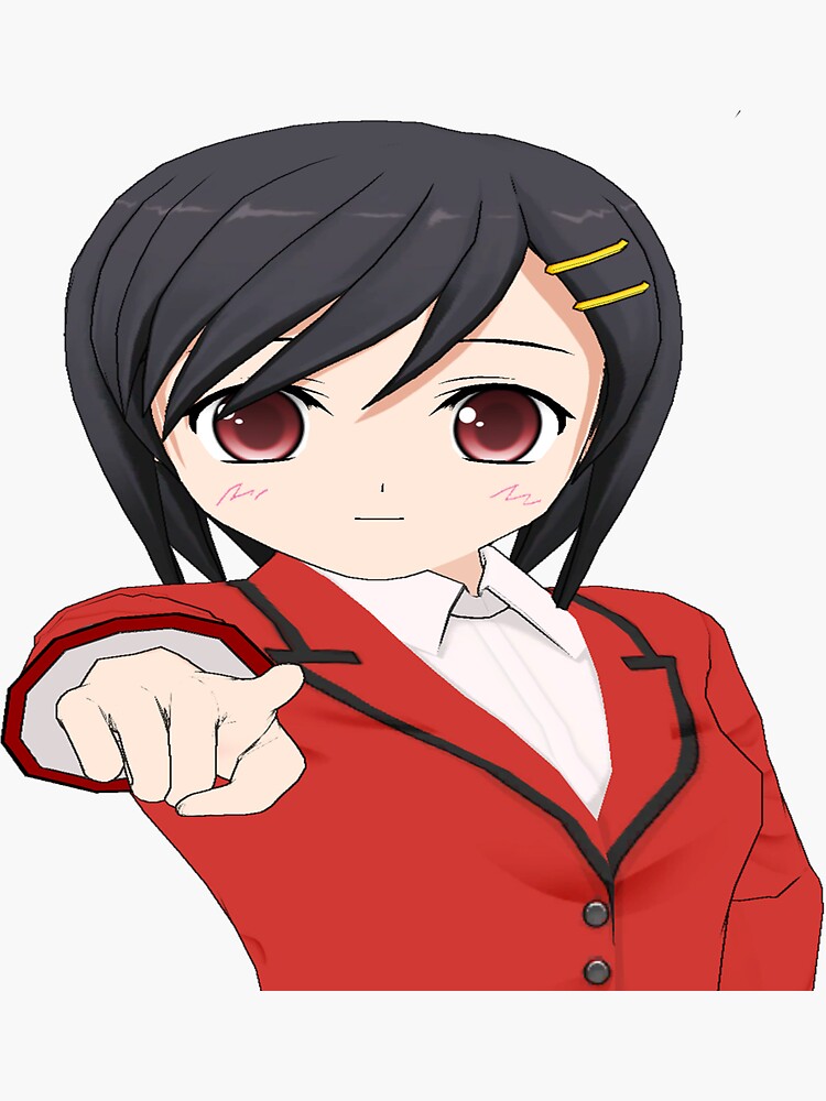 Red Suit Anime Girl Sticker By Mahi749 Redbubble
