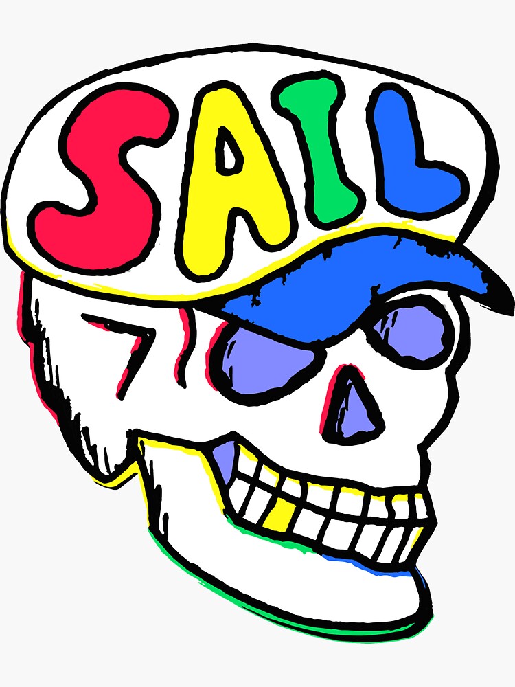 "SAIL Skull " Sticker by SAILPR | Redbubble