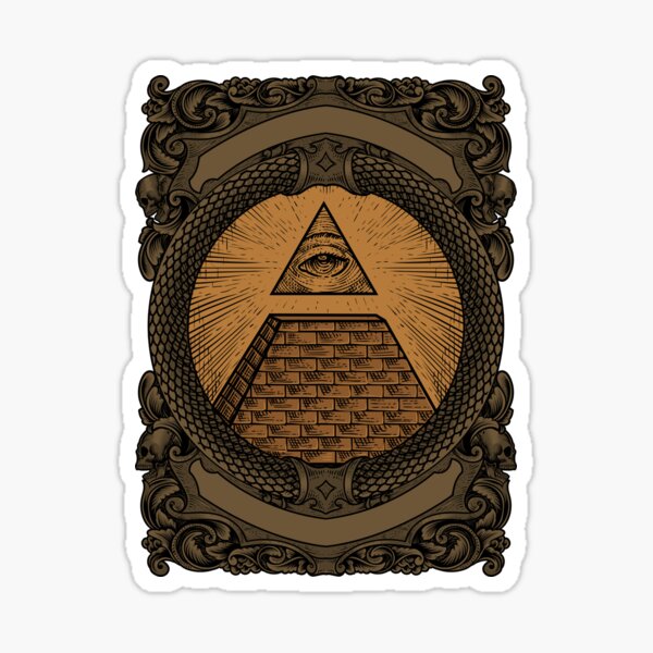 "Pyramid with Engraving Style" Sticker by Kamaruj | Redbubble
