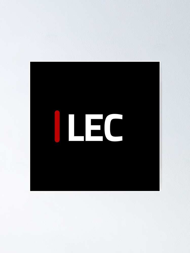 "Charles Leclerc short name LEC" Poster for Sale by f1-fanatic | Redbubble