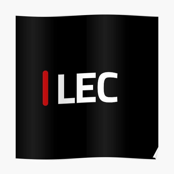 "Charles Leclerc short name LEC" Poster for Sale by f1-fanatic | Redbubble