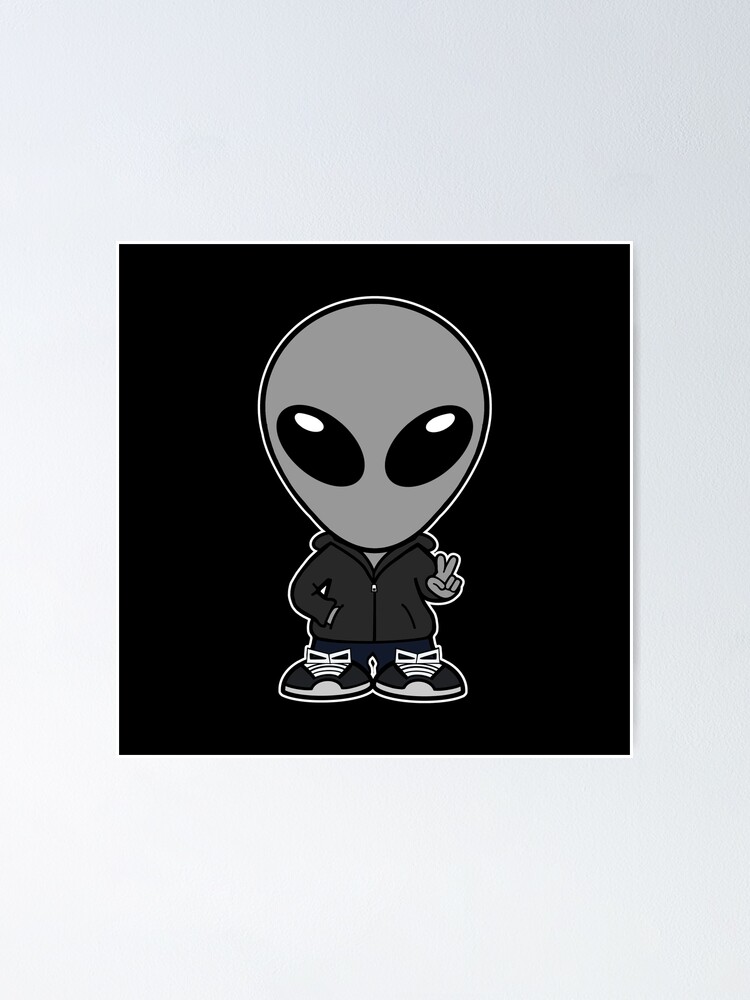 "Space Alien Peace Hand Sign " Poster for Sale by SpaceAlienTees ...