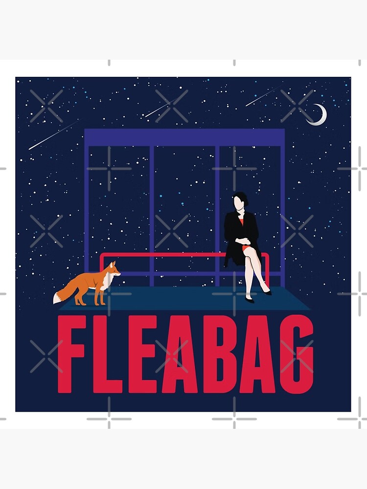 "Fleabag With a Fox at Night" Sticker by earlsandersshop | Redbubble