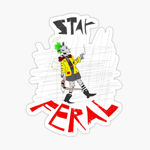 "Oposey- Stay Feral" Sticker by Ragamuffins | Redbubble