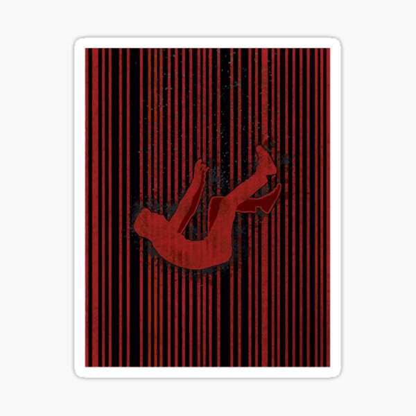 "Falling Falling Down Film Of All Time" Sticker by Heroinmind25 | Redbubble