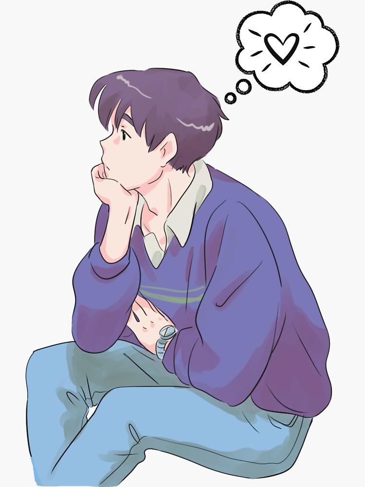 "New Cute Kawaii Japanese Anime Nods Manga Sticker" Sticker by ...