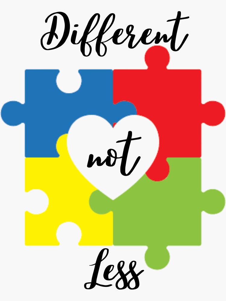 "Different not Less" Sticker by CecyE | Redbubble