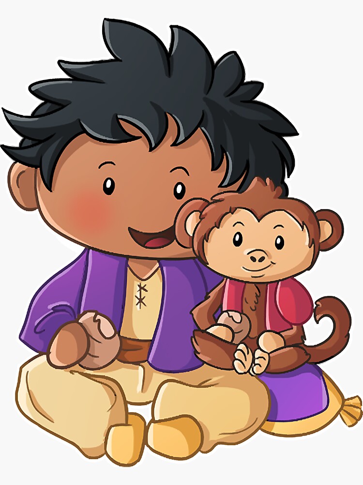 "Aladdin With Monkey Aladdin Film Of" Sticker by Donaldoran85 | Redbubble