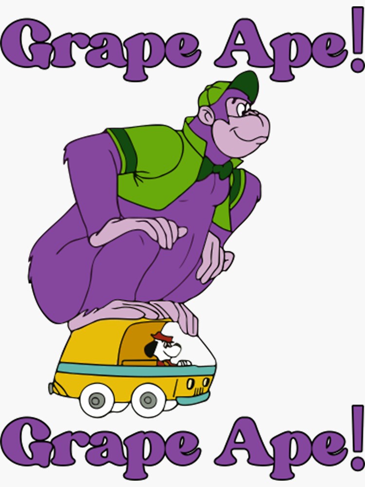 "Grape Ape" Sticker for Sale by SabaviaLona | Redbubble