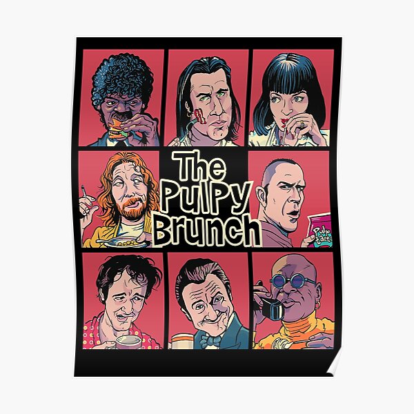 Póster «El personaje de dibujos animados Pulpy comiendo comida» de ...