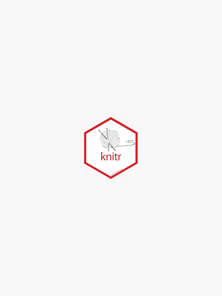 "knitr" Sticker for Sale by volcanoTees | Redbubble