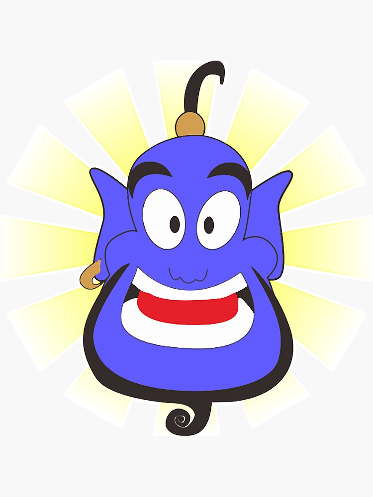 "Genie Aladdin Fun Aladdin Film Of All" Sticker for Sale by ...