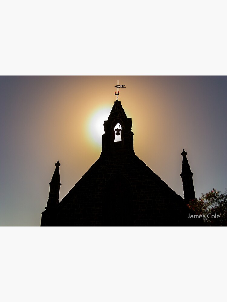 Poster « Silhouette de l'ancienne église de Bulla Victoria avec coucher ...