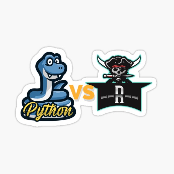 Python Vs R Data Science Sticker By Expldy Designs Redbubble