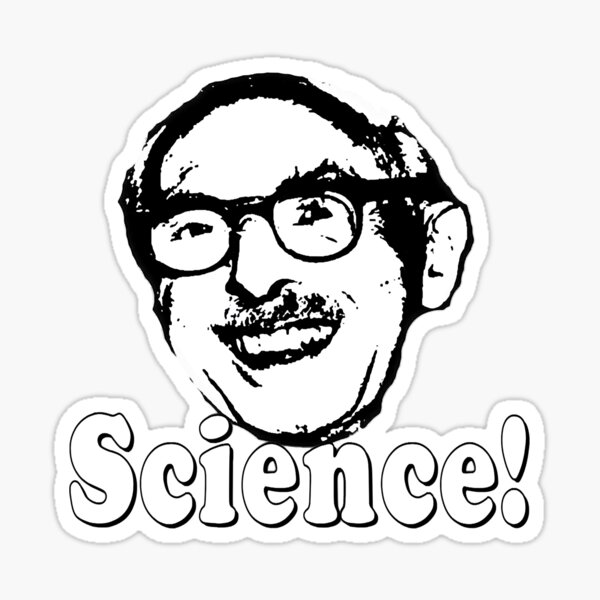 "Mens Womens Science Magnus Pyke Funny Fans" Sticker by DoraNicolas ...