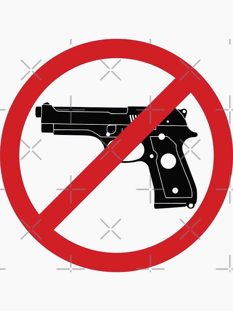 "Gun prohibition Sign" Sticker by TheMikis | Redbubble