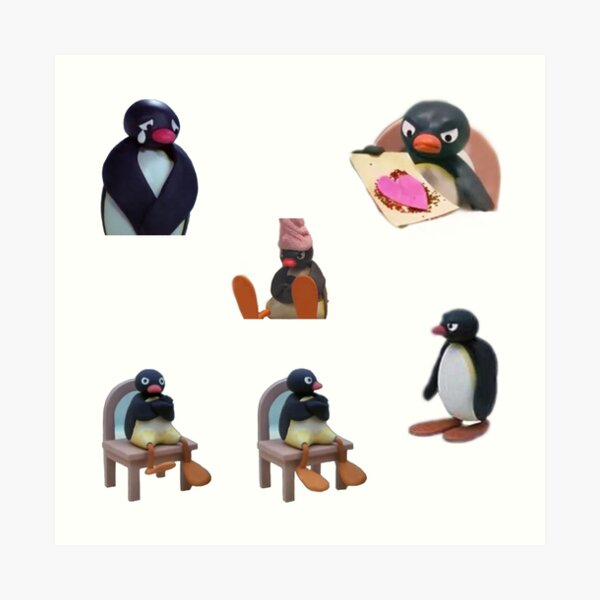 "Pingu moods sad angry mad stickers pack" Art Print for Sale by EDVSE ...